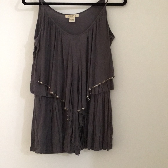 Arden B | Tops | Gray Metal Tank | Poshmark